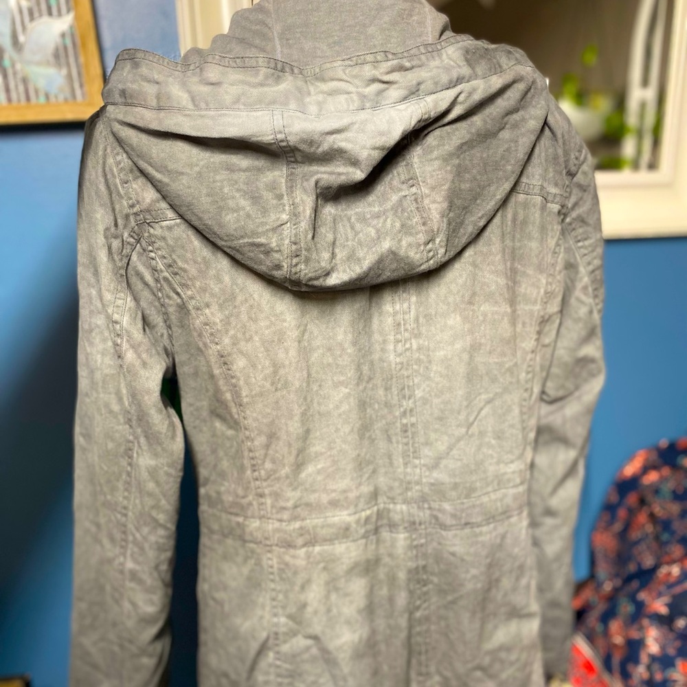 Empyre Clothing Grey Distressed Washed Jacket - Gem